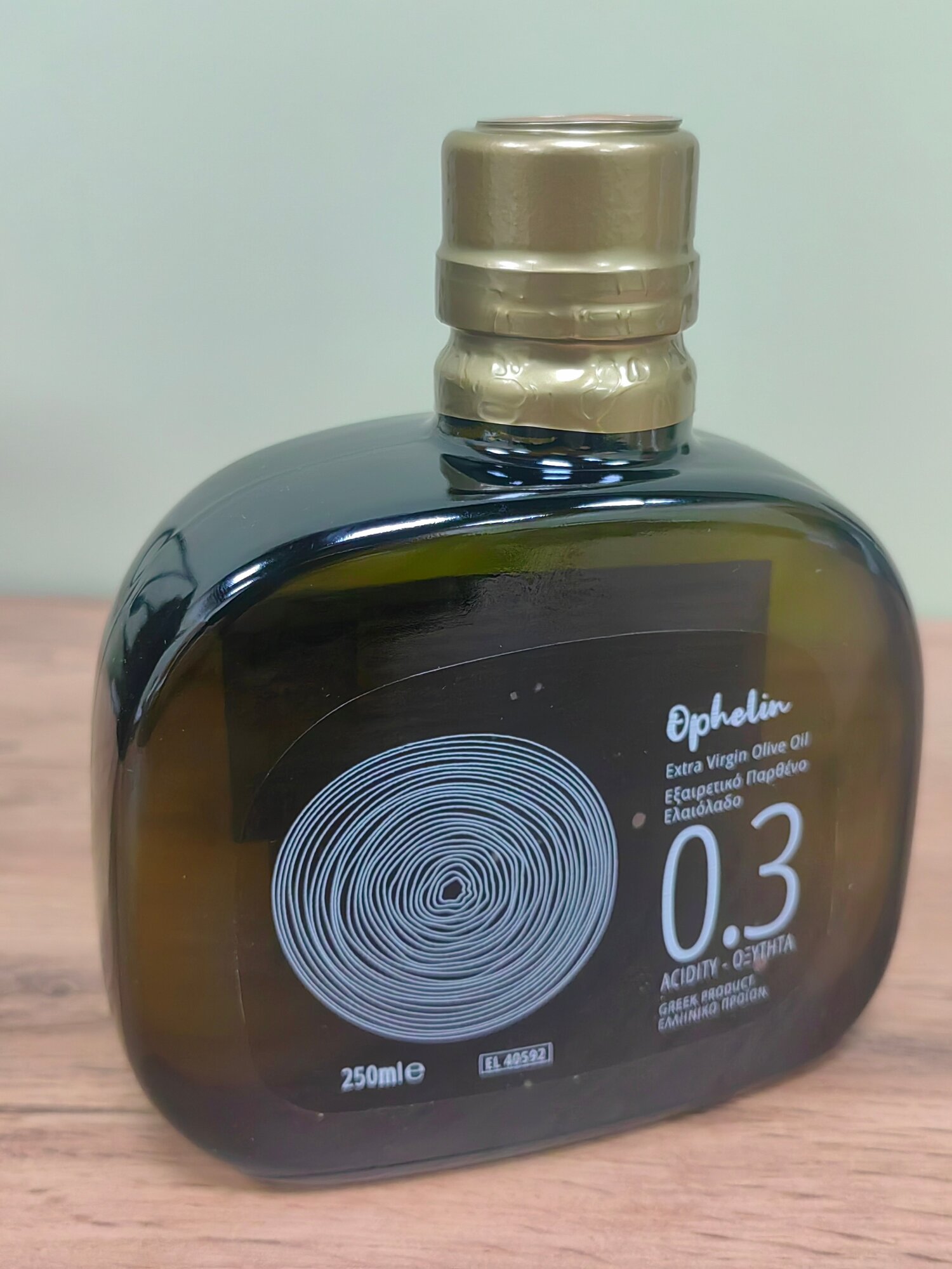 Масло оливковое Extra Virgin Organic Oil 0,3 % OPHELLIA Греция Soffio 250 мл, стекло