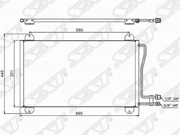 Радиатор кондиционера SAT ST-MD10-394-0 Mercedes-Benz Sprinter 95-06 / Sprinter classic RUS 13-18