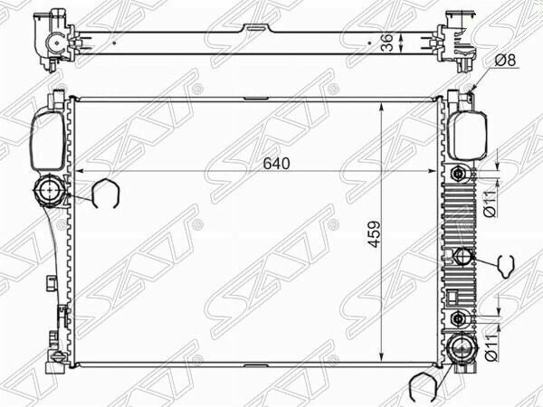 Радиатор SAT MB0012 Mercedes-Benz S-Class 98-05 / CL-Class 99-06