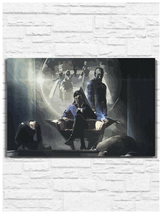 Картина по номерам на холсте Dishonored 2 (дизонорд 2, эмили, корво, PS, Xbox, PC, Switch) - 10286 60х40