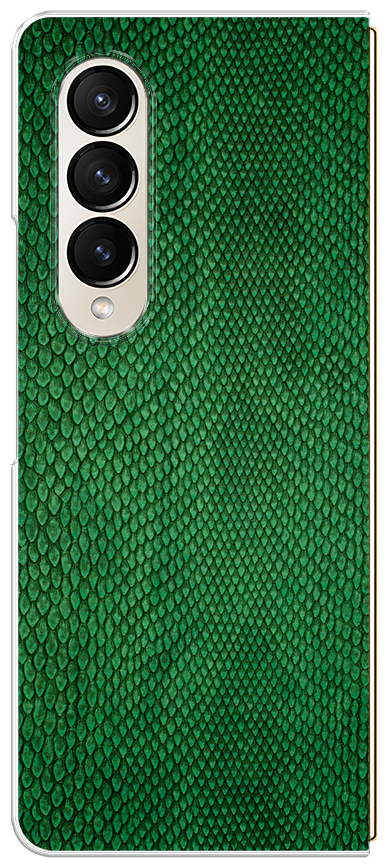 Чехол на Samsung Galaxy Z Fold 4 / Самсунг Галакси Зет Фолд 4 с принтом Изумрудная змея