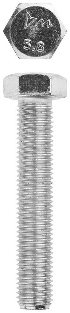 Болт ГОСТ 7798-70, M16 x 90 мм, 5 кг, кл. пр. 5.8, оцинкованный, ЗУБР