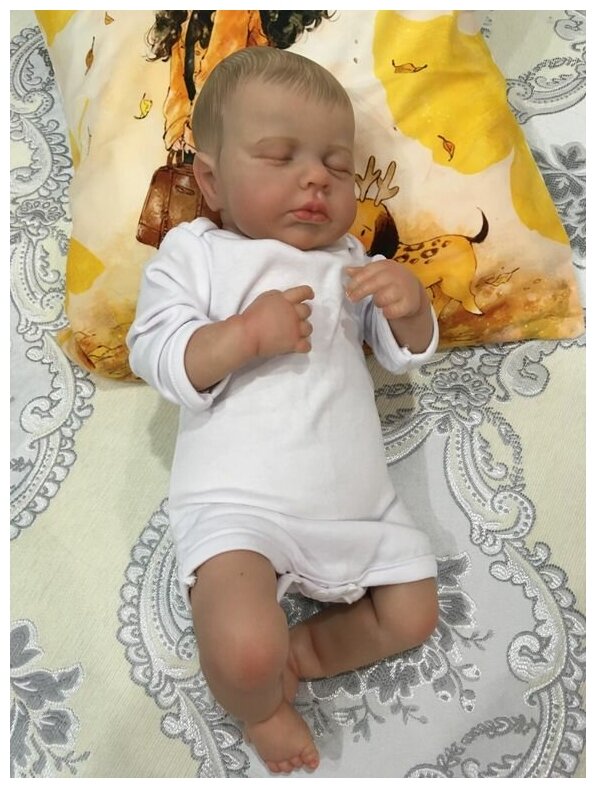 Кукла Реборн девочка Лера (силиконовая) 50см/ Кукла младенец Reborn