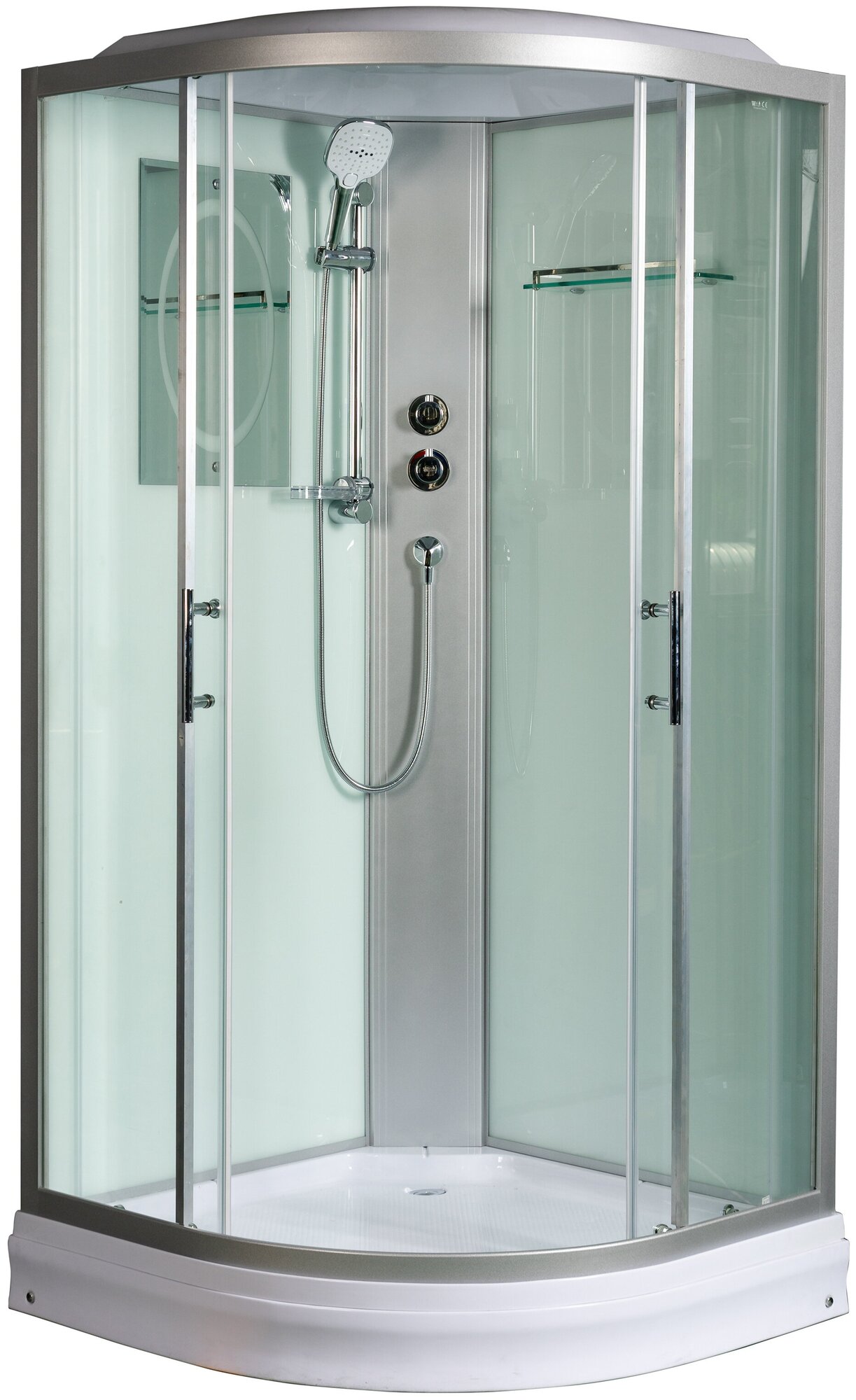 Душевая кабина WeltWasser Pro 1002 100x100 профиль Хром стекло прозрачное