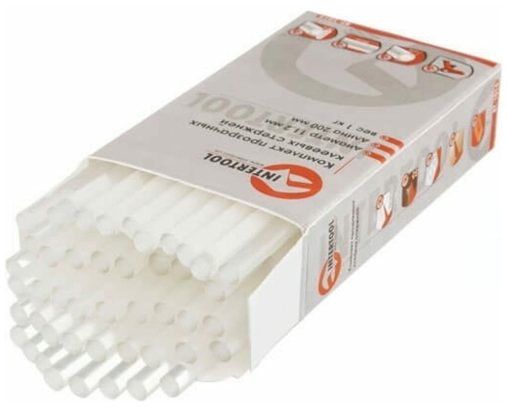 Комплект клеевых стержней прозрачных (1 кг; 11.2х200 мм) INTERTOOL RT-1015