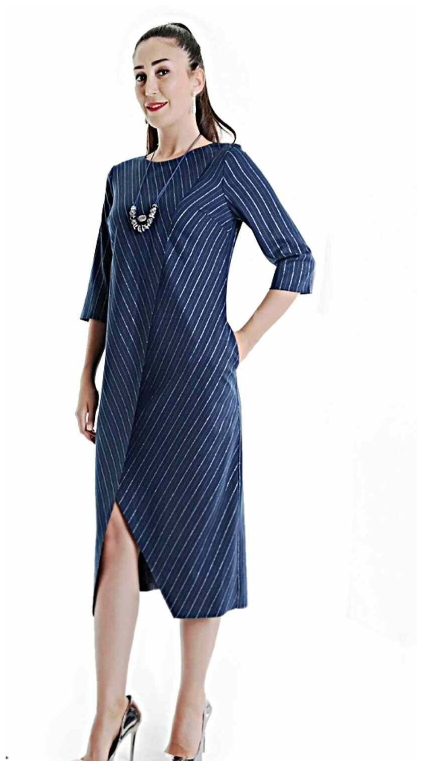 Платье Красивое стильное модное платье однотонное длинное миди до колена свободного кроя по фигуре классическое для работы в офисе футляр прямое с длинными рукавами осеннее повседневное на осень весна лето демисезонное с поясом утепленное плотное