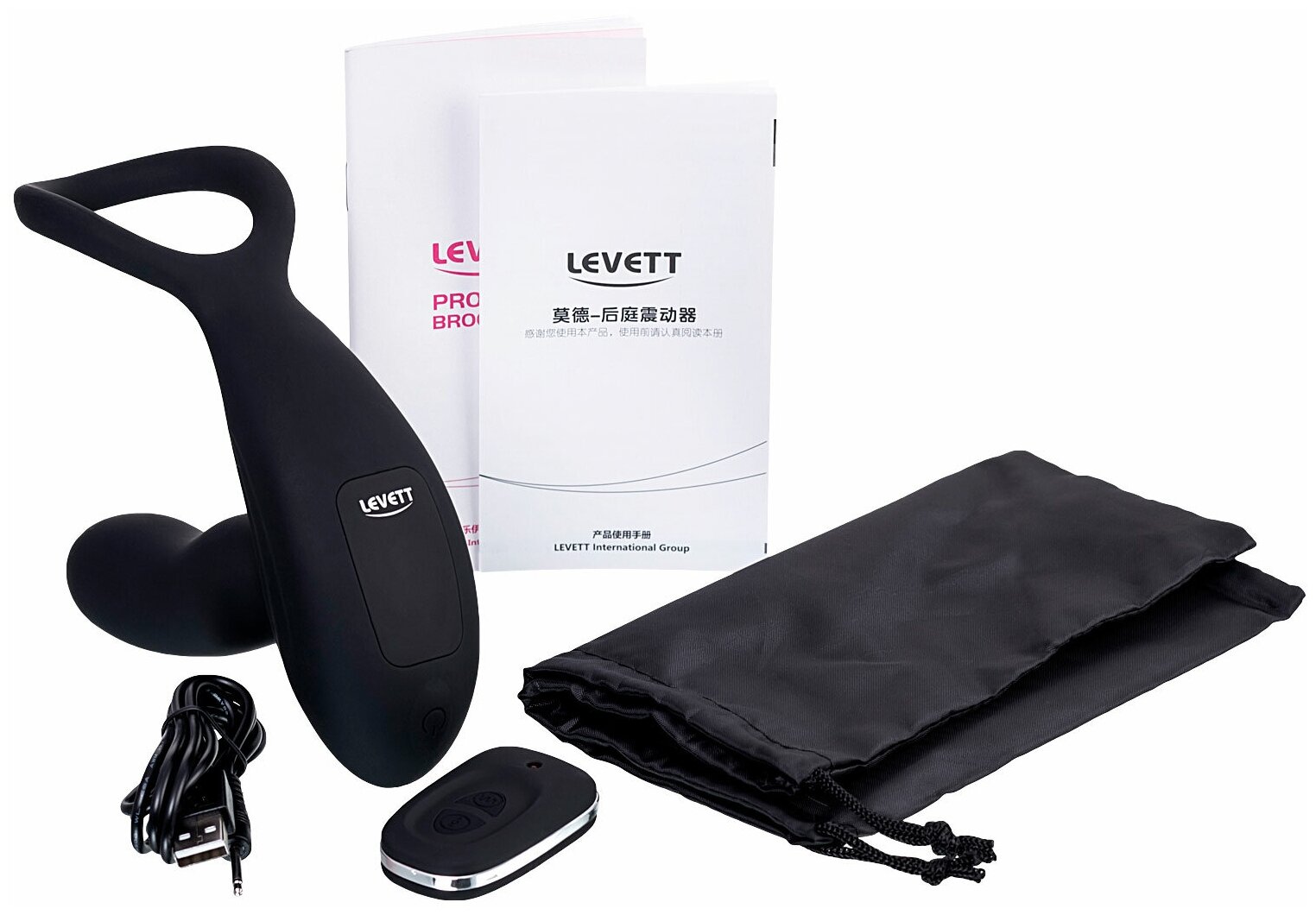 Вибростимулятор простаты с кольцом для мошонки Levett Maud