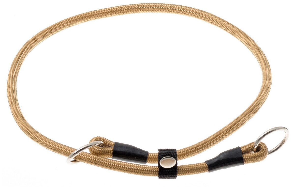 Ошейник удавка для собак ZooOne со стопором, с 2-я кольцами, круглый 6мм*55см, золото