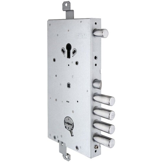 Замок врезной двухсистемный Mottura 54. J916M-S My Key (левый), перекод. с торца, кл. 60 мм, без накл.