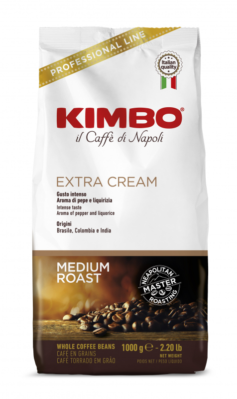 Кофе зерновой KIMBO Extra Cream, 1кг x 5 упаковок