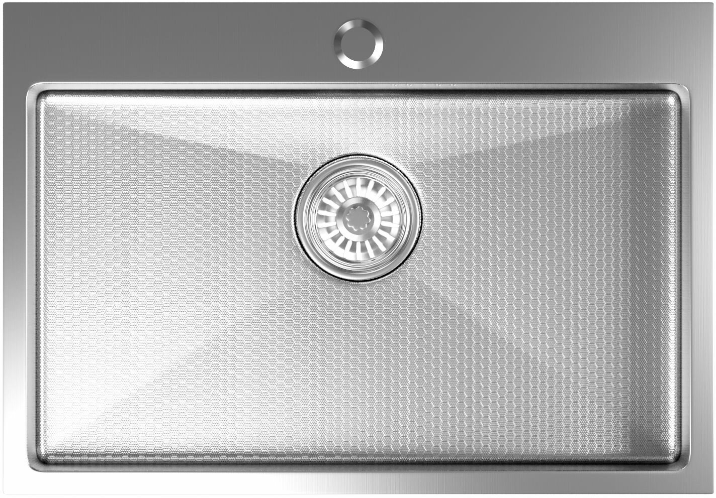 Мойка кухонная Mixline Pro 65 сатин с декором Нано