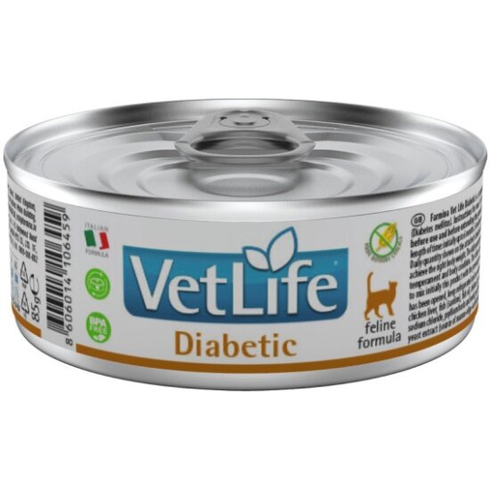 Корм влажный Farmina Vet Life Cat Diabetic для кошек при диабете 85 г