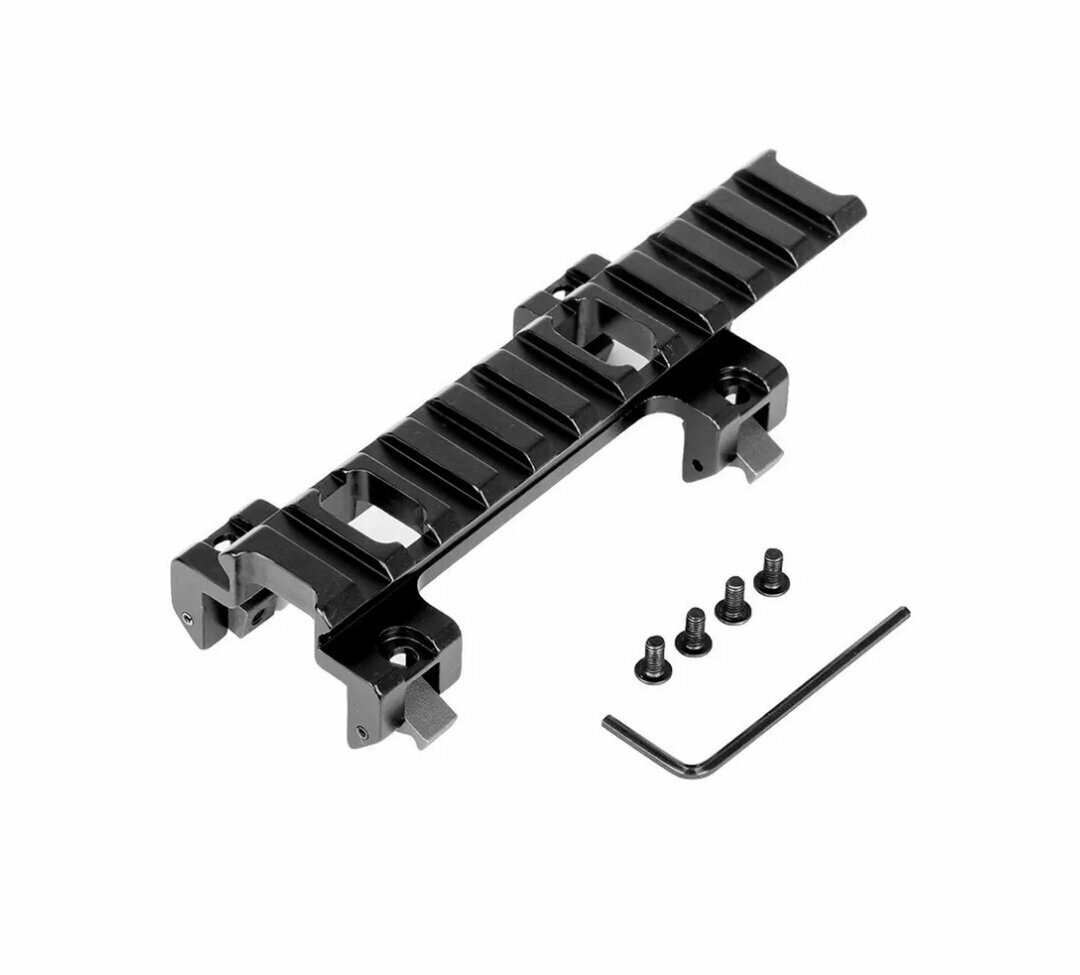 База-рельс с креплением для MP5 G3 серии /адаптер Пикатинни Вивера аксессуары для охоты /Кронштейн База Weaver на ствол ружь/ 20-миллиметровая монтажная рейка Picatinny Weaver для MP5 G3