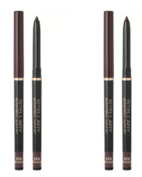 Автоматический карандаш для глаз Stellary Automatic eyeliner, тон 3 Brown, 0,28 г, 2 шт