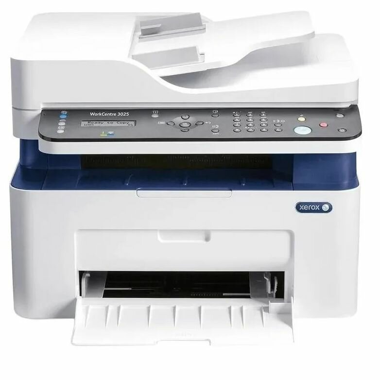 МФУ лазерное Xerox WorkCentre 3025NI (3025V_NI) белый - Монохромный, А4, 1200x1200 dpi, ч/б - 20 стр/мин (А4), USB, RJ-45 Ethernet, AirPrint, Wi-Fi