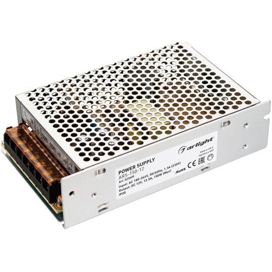 Блок питания Arlight ARS-150-12 12V 150W *20 IP 12,5A 023609