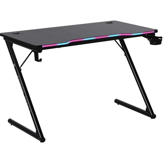 Стол компьютерный Defender Ferox подвес кружк+гарн, черн, МДФ, RGB