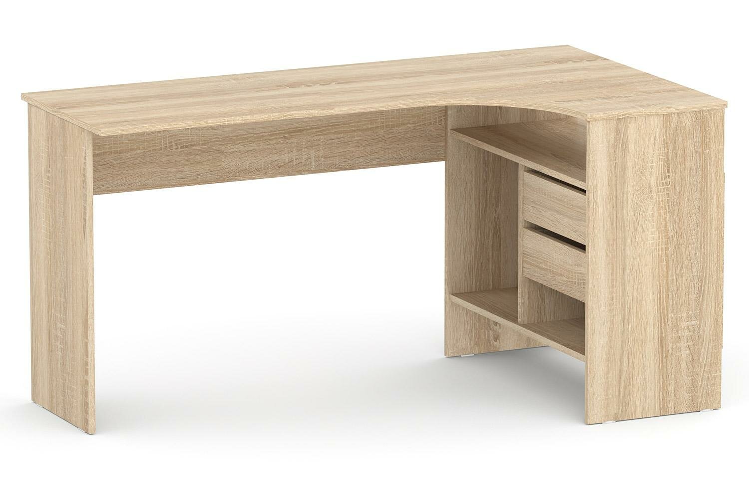 Письменный стол угловой правый СПм-25, ЛДСП, 145х74х81 см, дуб сонома