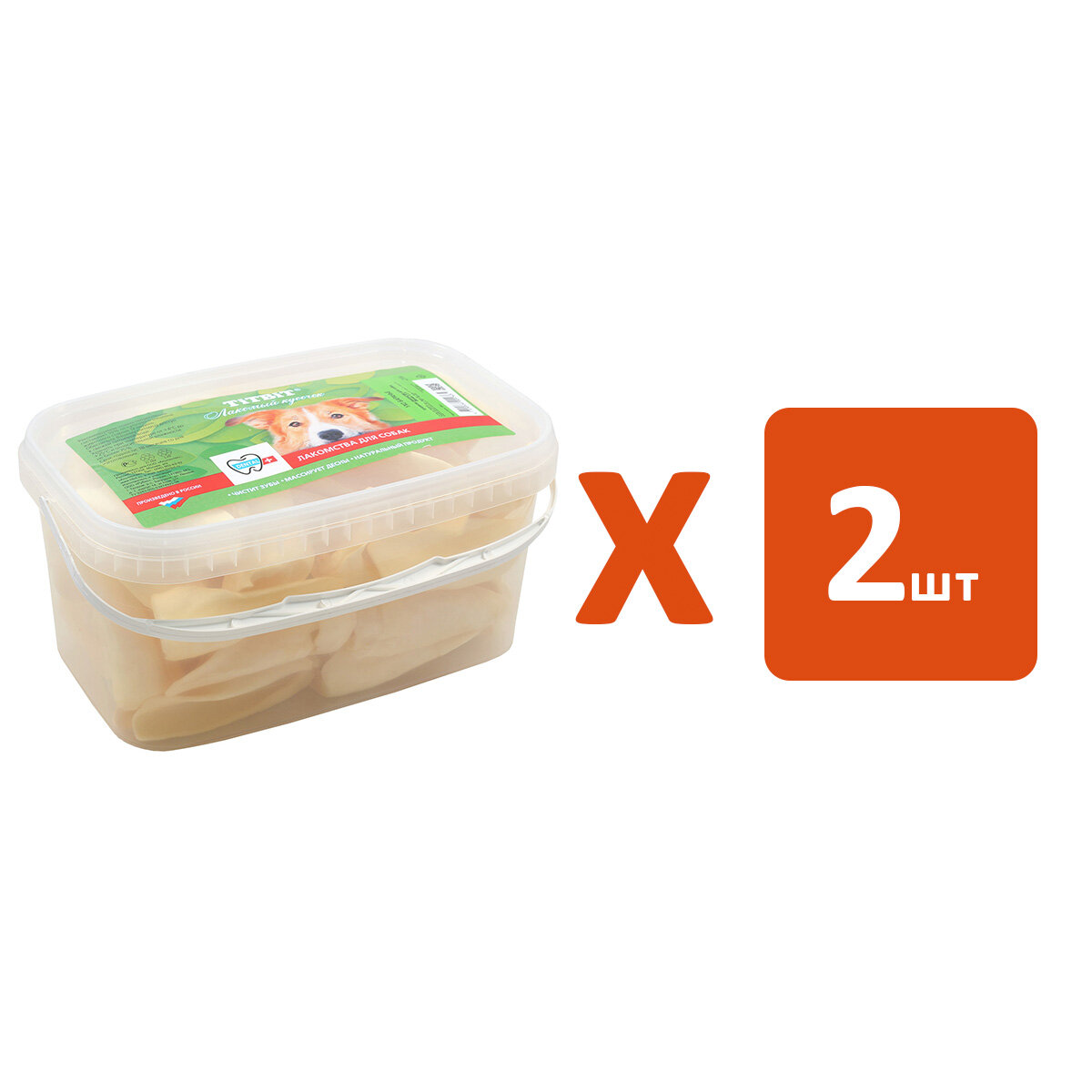 Лакомство TIT BIT для собак уши бараньи (200 гр х 2 шт)