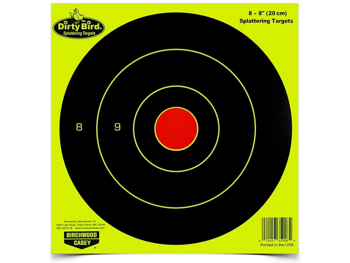Мишень Осыпающаяся Birchwood Dirty Bird Yellow Bulls-Eye, 8In, 8Шт.