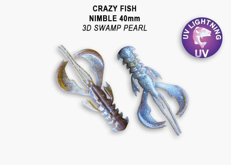 Силиконовые приманки Crazy Fish Nimble 1.6" 49-40-3d-6 кальмар