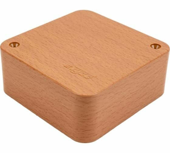 65004-38М Tyco Коробка универсальная для кабель-каналов с клеммными колодками 79х79х32 мм (бук на светлой основе)