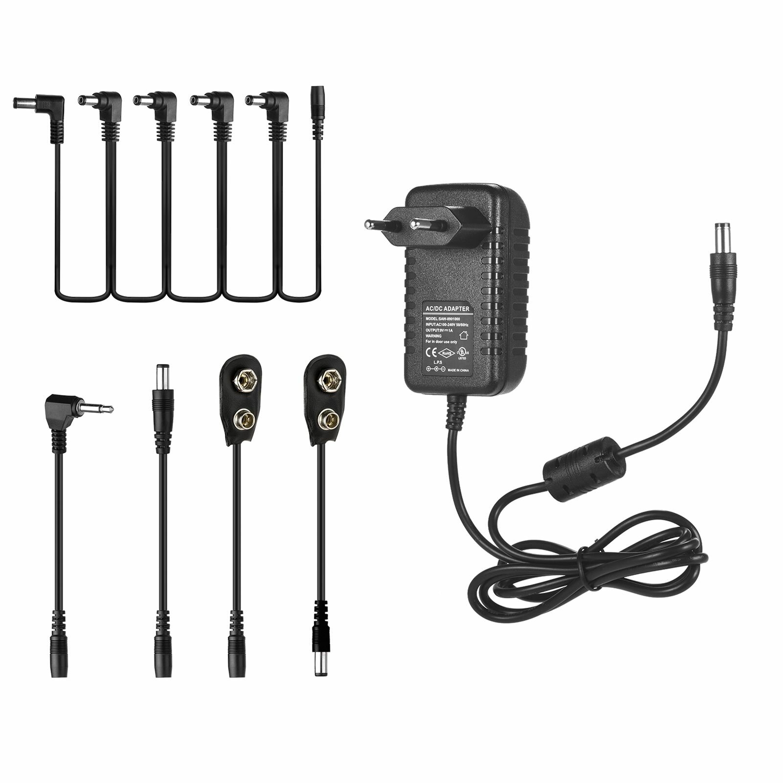 Caline CP-07A Блок питания для гитарных эффектов DC 9V 1A с 5-канальным гирляндным