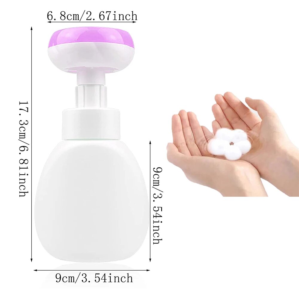Пустые пластиковые дозаторы мыла для рук, 10 унций, набор pink Flower
