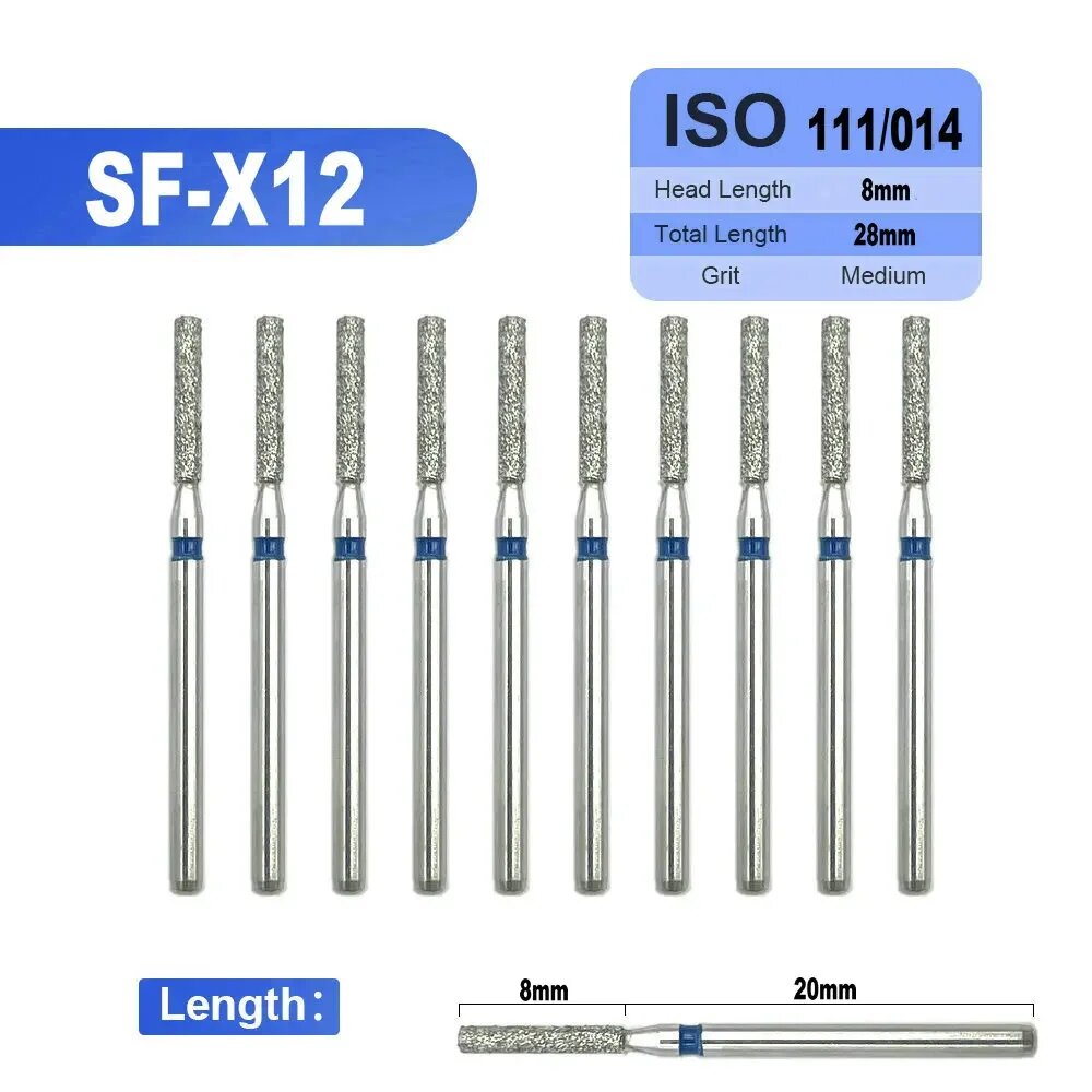 Стоматологические боры SF-X12, 10 шт, ISO 111/014, Medium