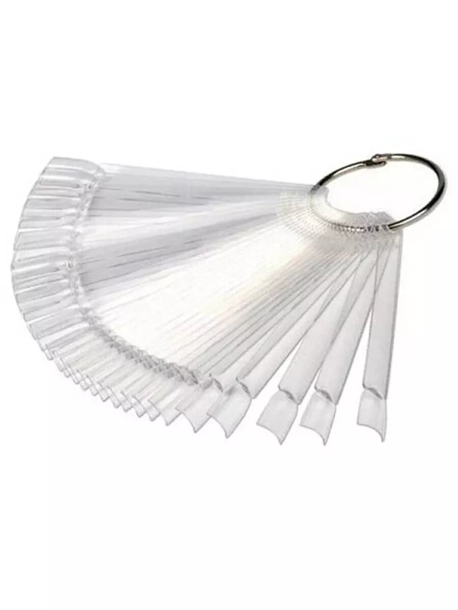 Палитра веерная Runail Professional для лаков (прозрачная), 50 шт