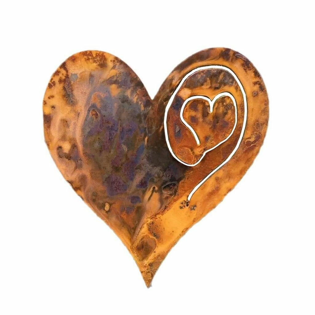 (1шт) Наружное металлическое ржавое любовное украшение