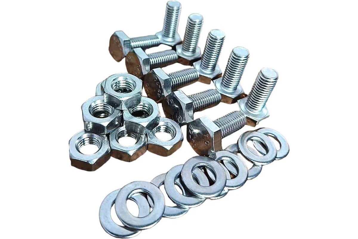 23 болта Болт нержавеющий 10x25 мм DIN933 с гайкой и шайбой, 10шт. 11472
