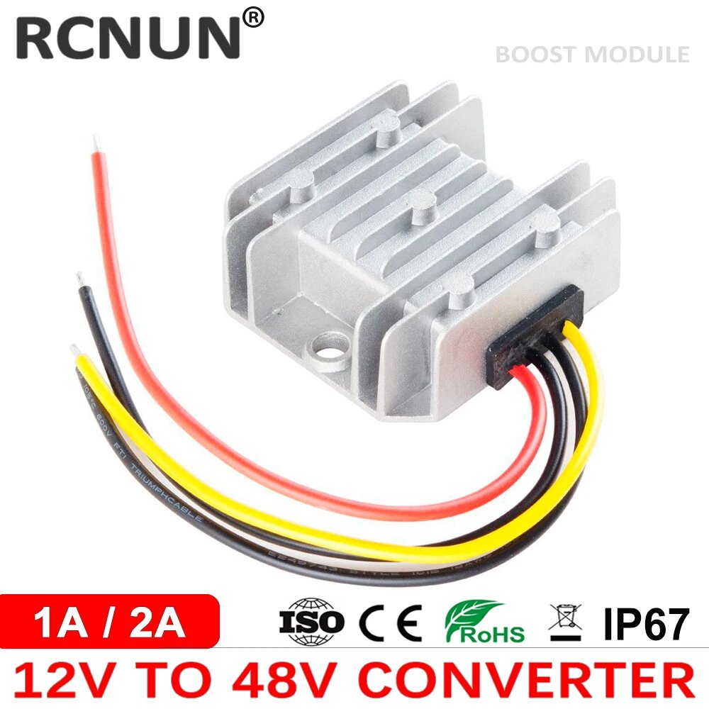 Преобразователь напряжения RCNUN 12В-48В 2А, Цвет: 2A