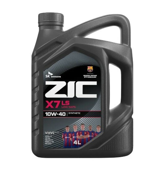 Масло моторное zic x7 ls 10w-40 синтетическое 4 л