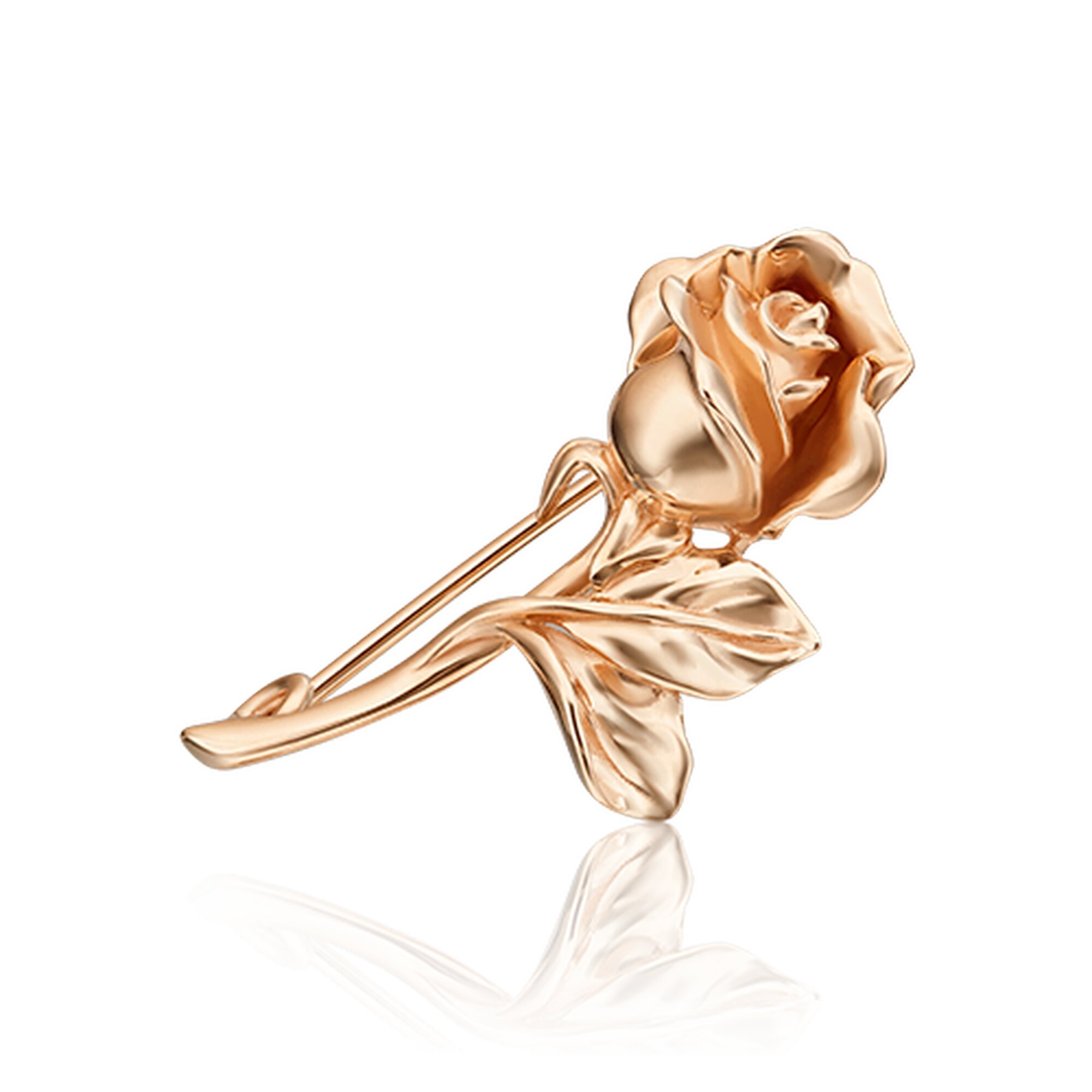 Брошь, красное золото, 585 проба