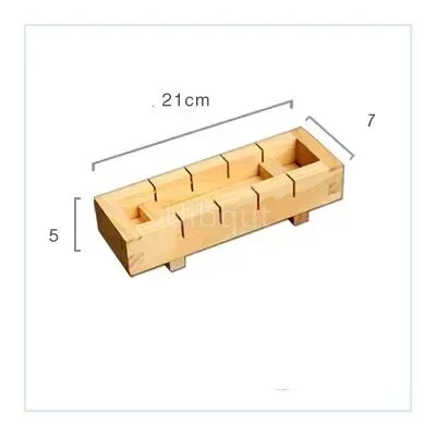Бамбуковый деревянный прямоугольный пресс для суши, коробка для изготовления суши, сделай сам, формы для рисовых роликов, кухонные инструменты для приготовления суши, бамбуковый коврик bento G