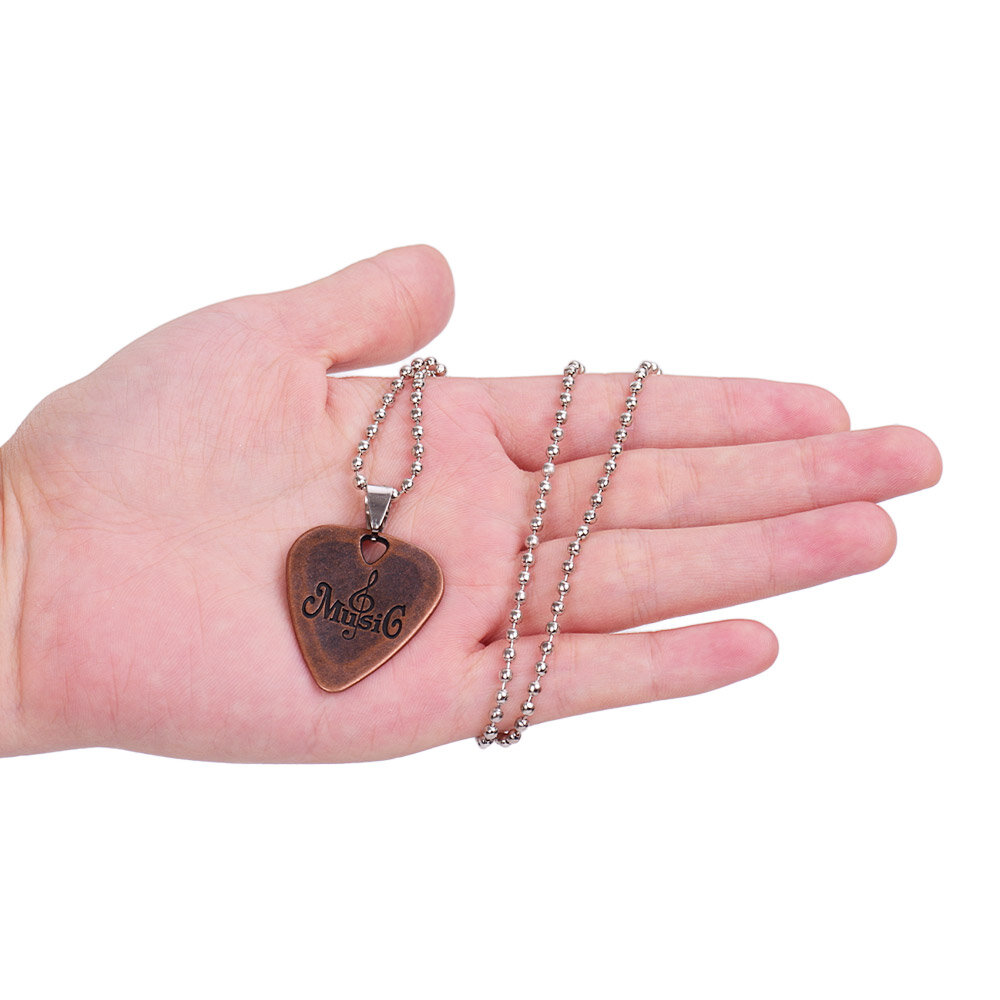 Металлическое ожерелье для медиатора из цинкового сплава толщиной 1,2 мм с шариковой цепочкой