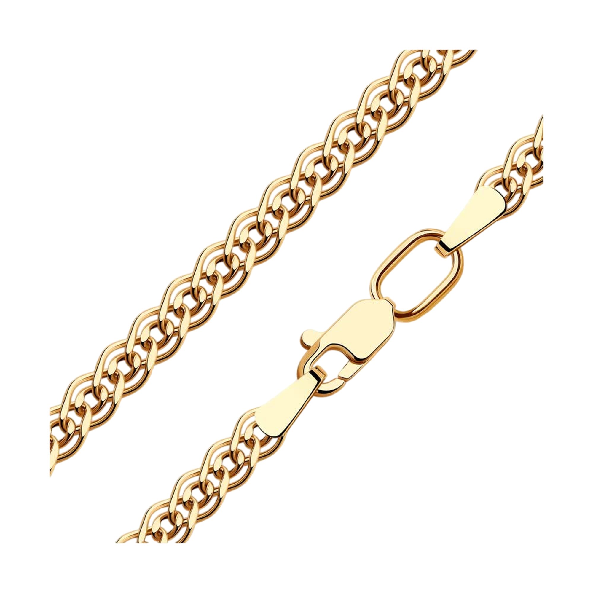 Цепь серебро, 925 проба, золочение