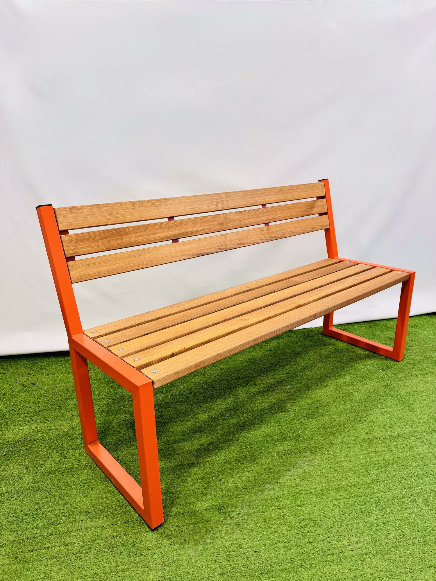 Скамейка FEROOM GROUP "Лофт", металл, дерево, разборная, с прочной спинкой