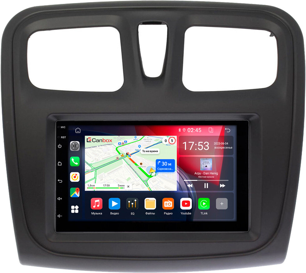 Штатная магнитола Renault Logan 2, Sandero 2 (Stepway) 2012-2022 Canbox 4/64 Android 10 (GTR7-RP-RLSS-154) (IPS, DSP, CarPlay)