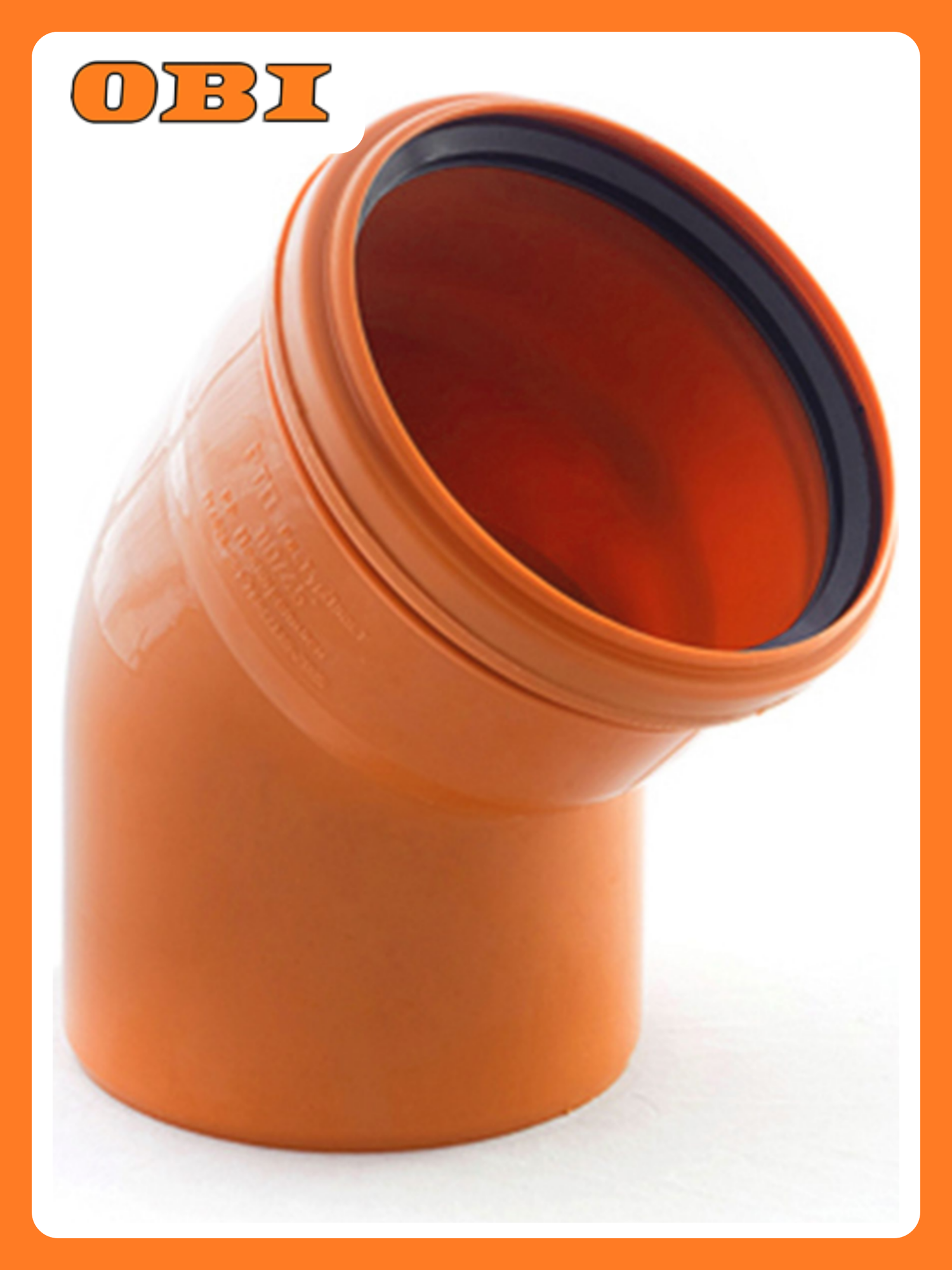 Отвод Pestan НК, ПВХ, 110x45 мм, ударопрочный, гладкий, оранжевый