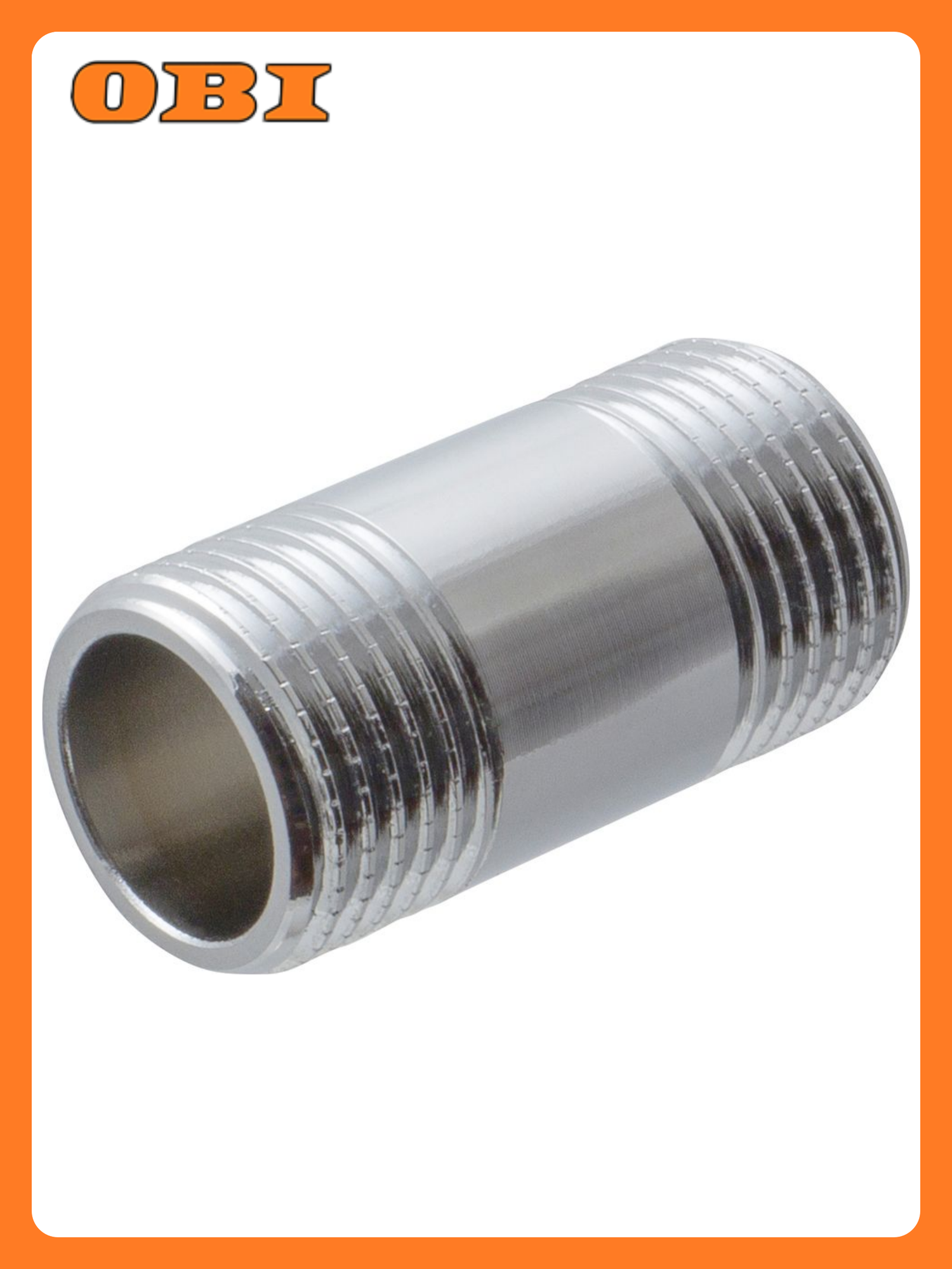 Удлинительный бочонок MPF, латунь CW617N, хромированное покрытие, 1/2 дюйма, 30 мм