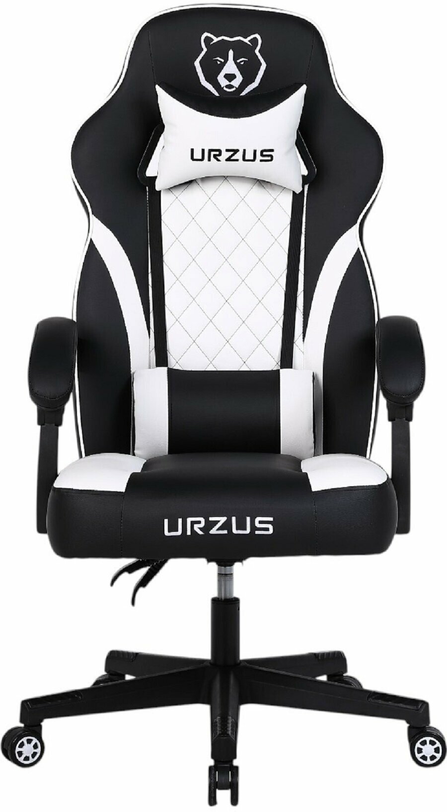 Кресло компьютерное игровое URZUS Citadel Black-White экокожа (UR-7351127)