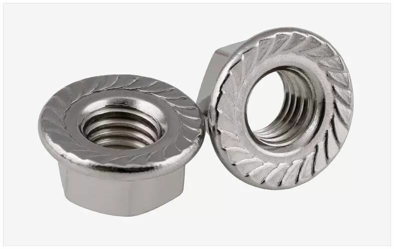Гайка с насечкой препятствующей откручиванию М10 DIN 6923 оцинк. (уп.100шт) Промрукав PR08.2368