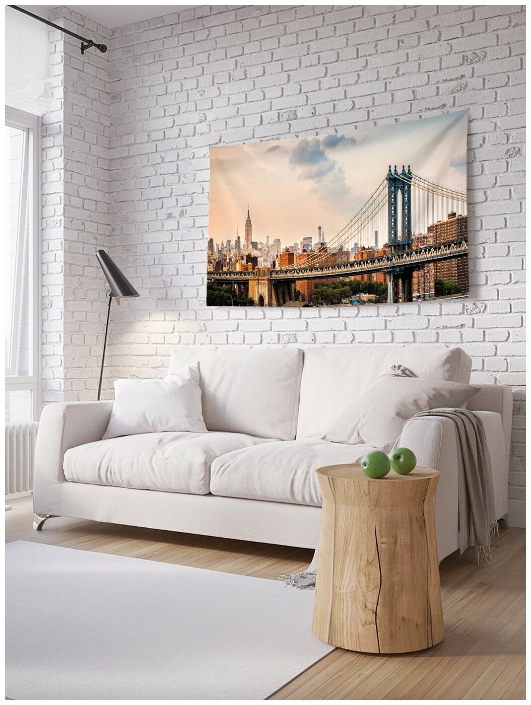 Горизонтальное фотопанно JoyArty на стену "Бруклинский мост", 150x200 см