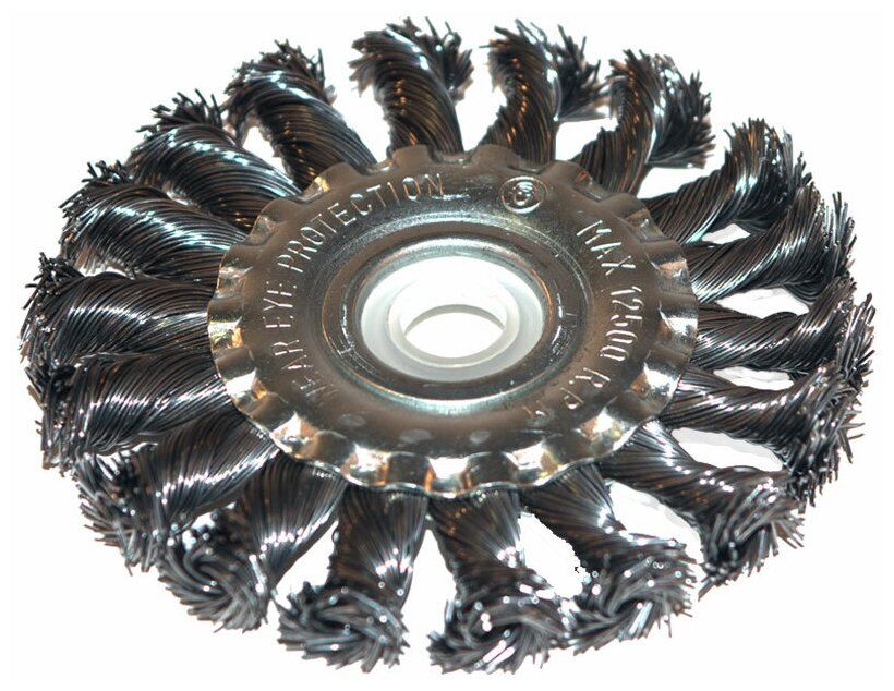 Корщетка-насадка Sturm! 5240701 для УШМ тип "колесо" d=22мм, d=100мм, витая стальная проволока