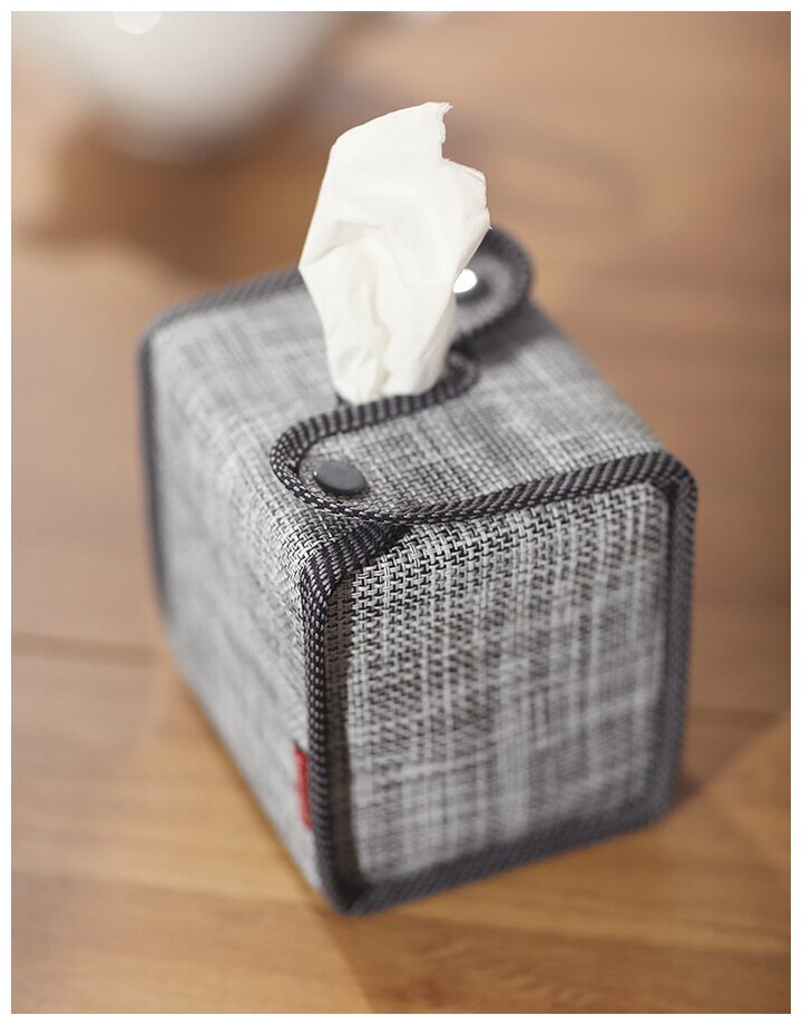 Салфетница "CASY HOME" NB-033, для бумажных салфеток, серая, 14x11х 14см