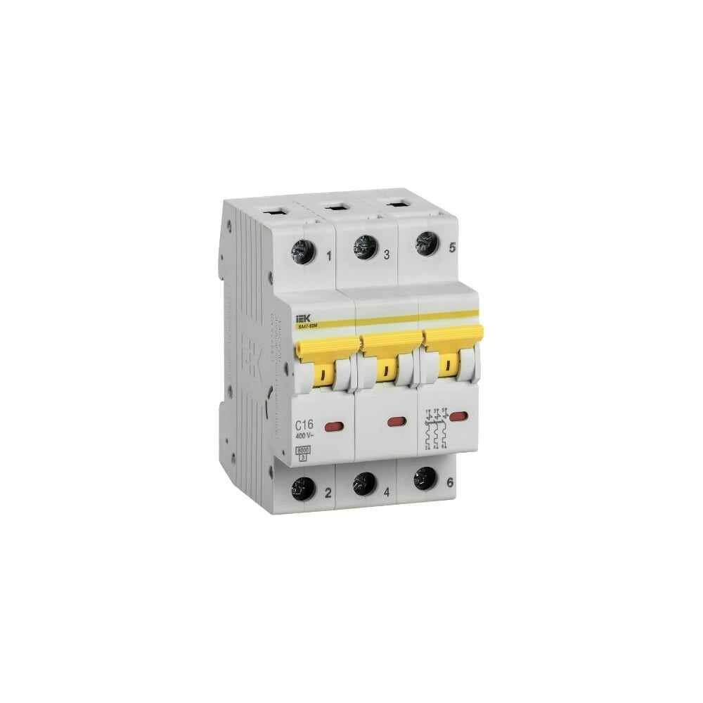 IEK Выкл. авт. ВА47-60M 3Р 16А 6кА С MVA31-3-016-C