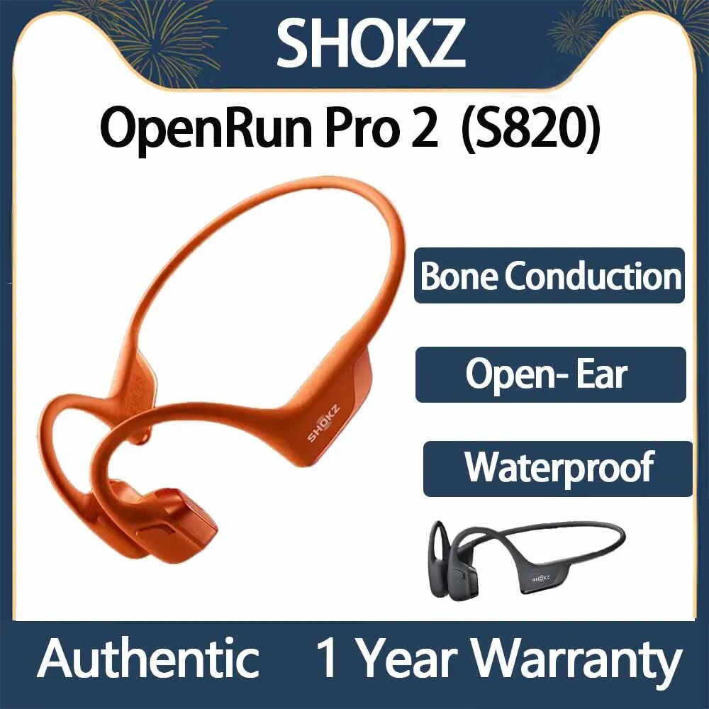 SHOKZ OpenRun Pro 2 Mini S821 Bluetooth наушники S820 Orange