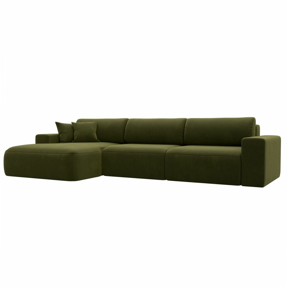 Диван угловой Лига-036 Классик Лонг левый угол, Микровельвет, Модель 121385L